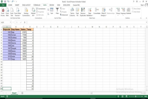 Insert Alternate Blank Rows In Excel - MARStraining